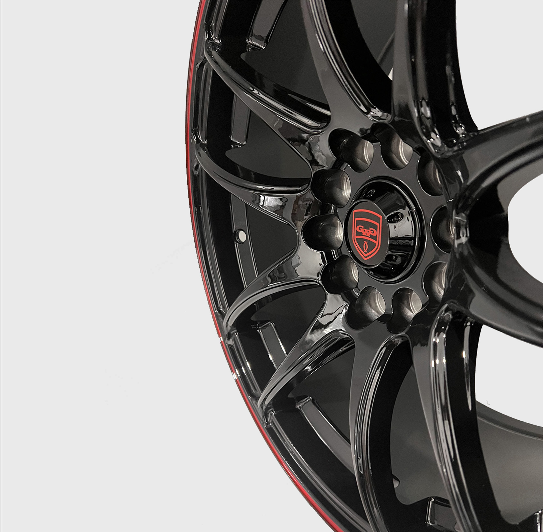 NS3 17×8 Gloss Black Red Stripe Rim – GWG Wheels