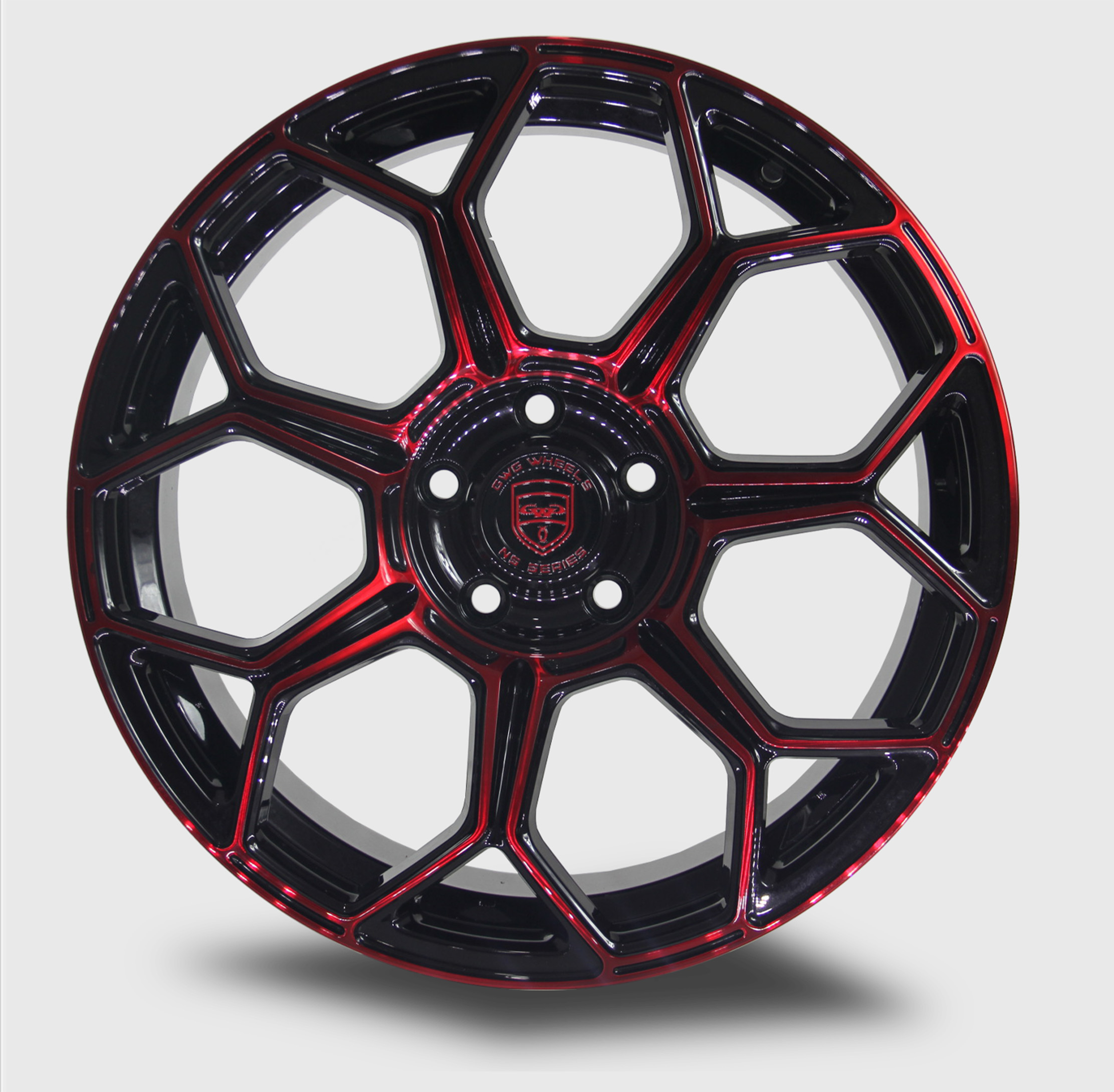 NS6 18×8 Crimson Red Face Rims – GWG Wheels