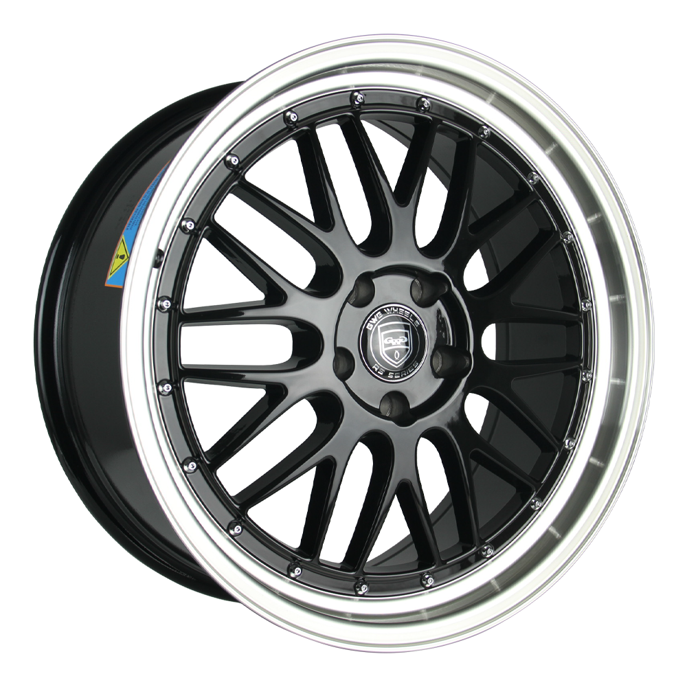RS2 19×8.5 Gloss Black Machined Lip Rim – GWG Wheels