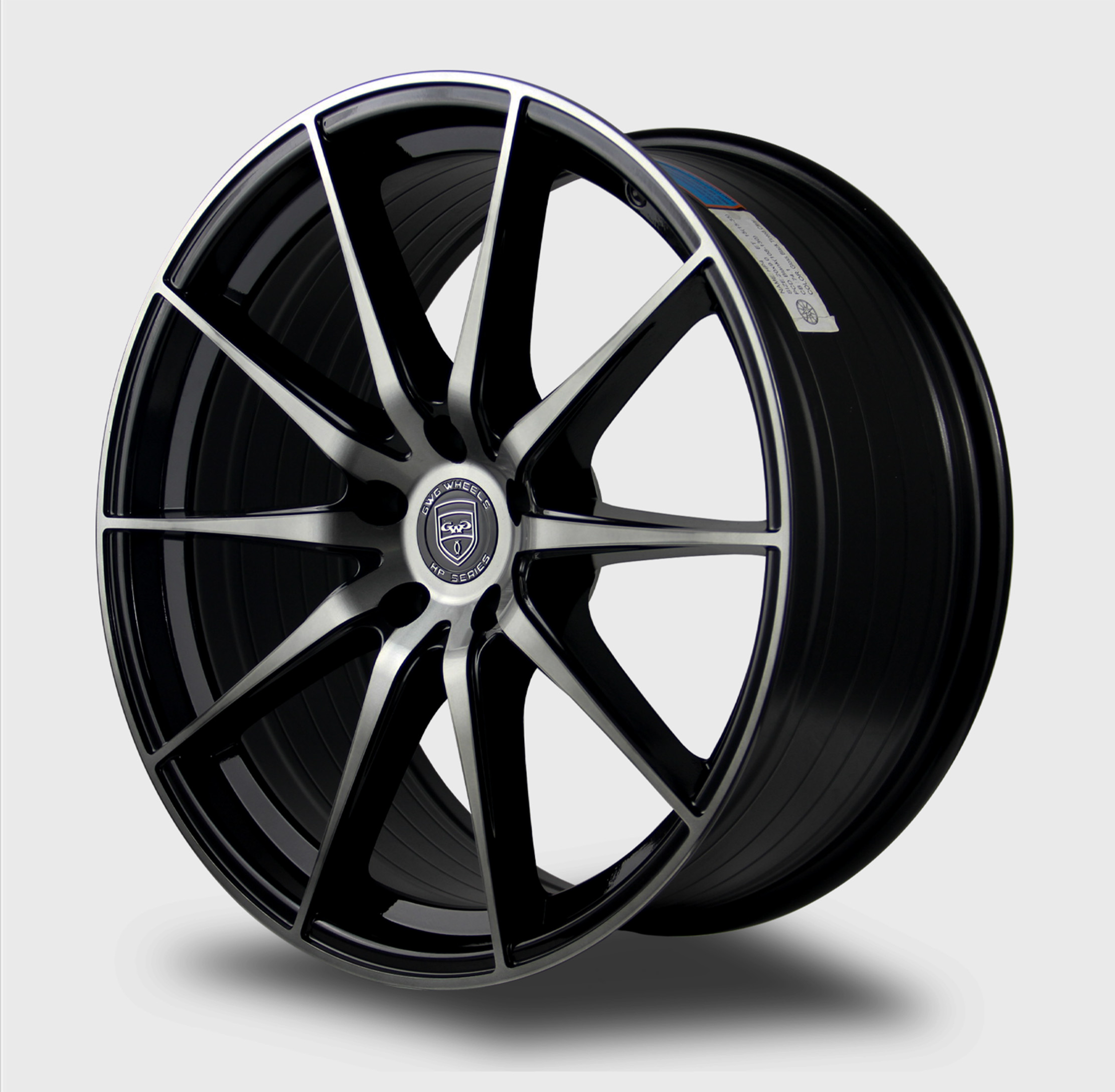 HP4 22×9 Gloss Black Brushed Face Rim – GWG Wheels