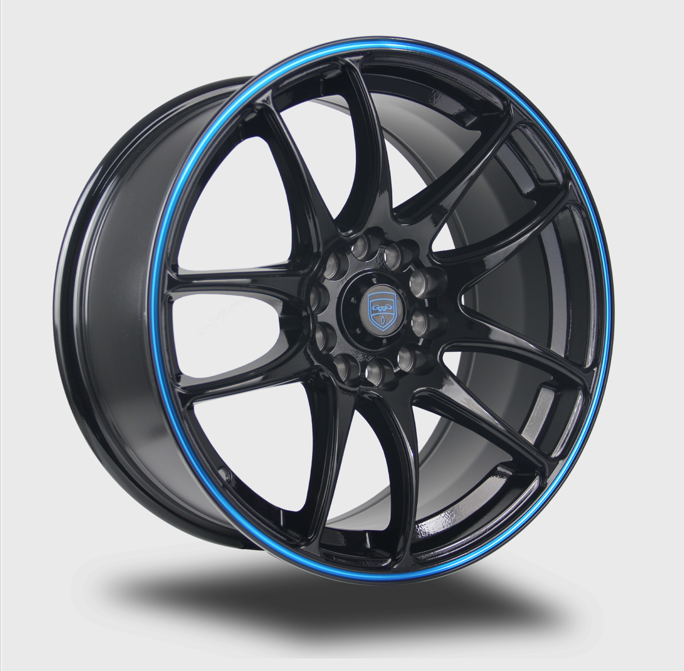 NS3 17×8 Gloss Black Blue Stripe Rim – GWG Wheels